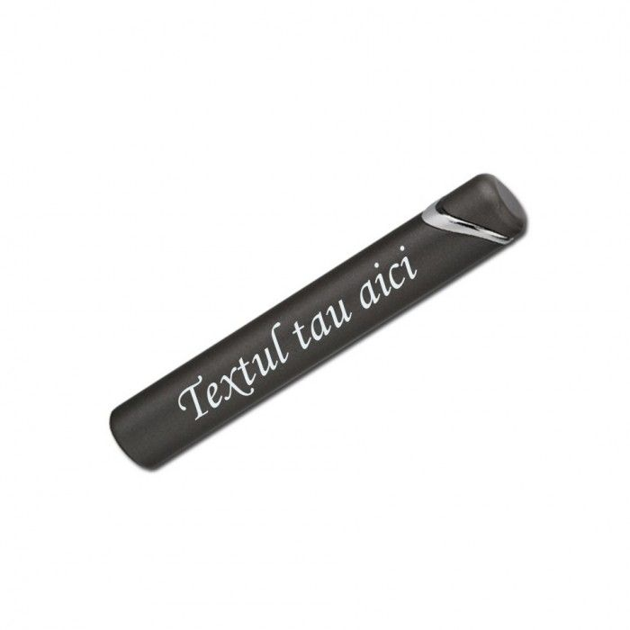 Bricheta Personalizata, Metalica, Rotunda, Neagra, Gravata cu Textul ...